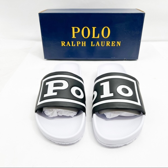 Polo Ralph Lauren | Shoes | Polo Ralph Lauren Cayson Logo Pool Slide ...